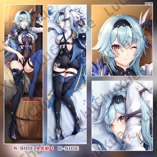 「委託販売」エウルア Eula Lawrence 原神 Genshin Impact 抱き枕カバー - 鹿初雪（黒桜） - BOOTH