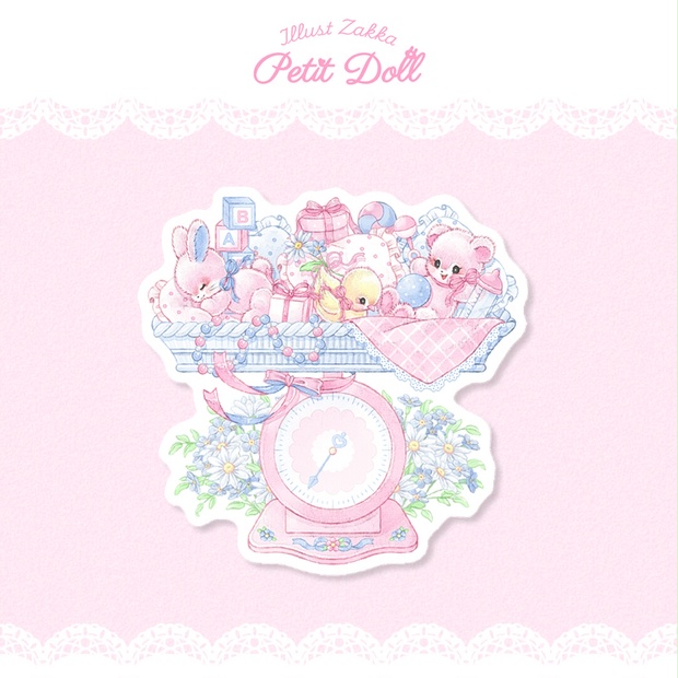 Dear sweet baby(baby scale)ダイカットメモ - Petit Doll - BOOTH