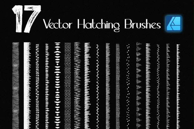 Affinity Brushes - 17 Vector Hatching - amrani - BOOTH