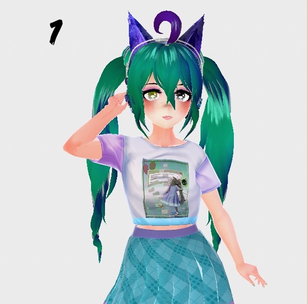 VROID Astetic Anime girl shirt (Free) - shrike_exe - BOOTH