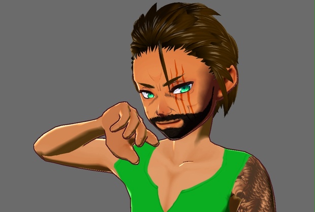 VRoid Simple Beard Texture (鬍鬚) - shaper-io - BOOTH