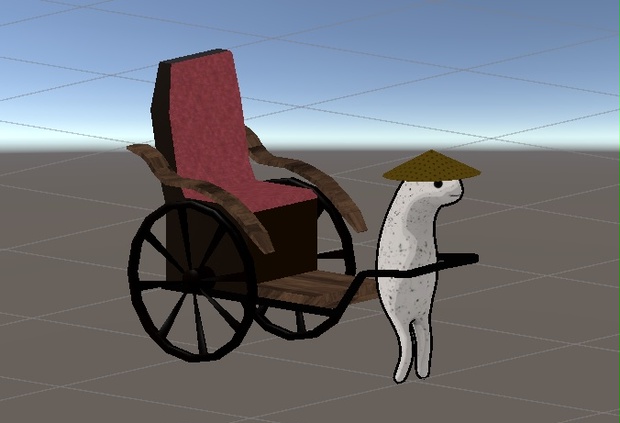 【Akyoになってひっぱるやつ】VRChat アバター「Akyo人力車」 - のりたま3工房 - BOOTH