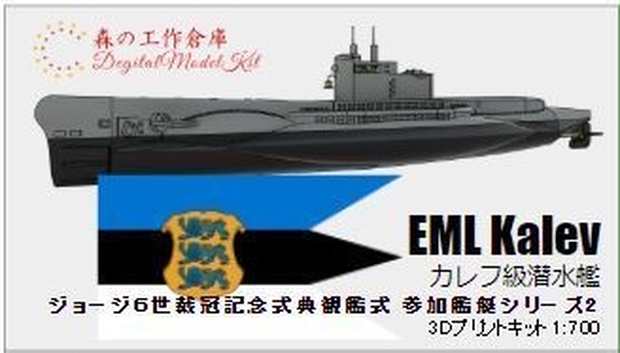 1/700 EML Kalev-class / エストニア海軍 潜水艦 カレフ級 - 森の工作倉庫 - BOOTH