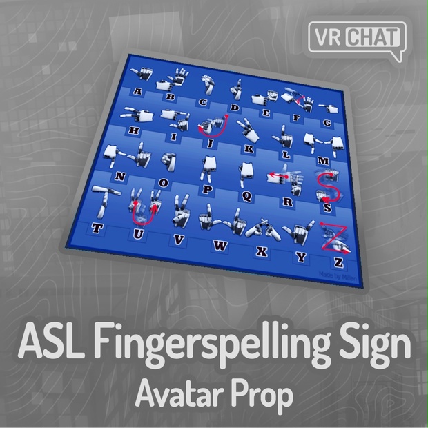 ASL Fingerspelling Sign Avatar Prop - Rycia - BOOTH