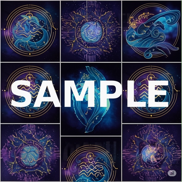 神秘的な12星座アイコンセット - SNS、ブログ、TRPG、動画 etc. - - デジタル素材屋 Polaria - BOOTH