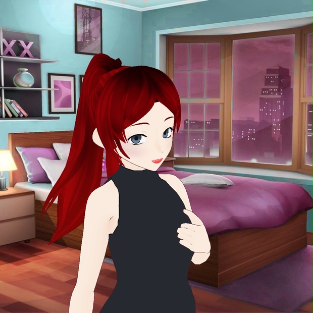 【VRoid】 Deep Red Hair - The Ethereal Garden - BOOTH