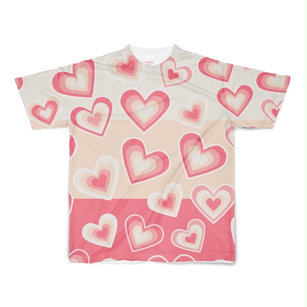 Sweet Hearts All Over Printing T-Shirt - artoventure - BOOTH