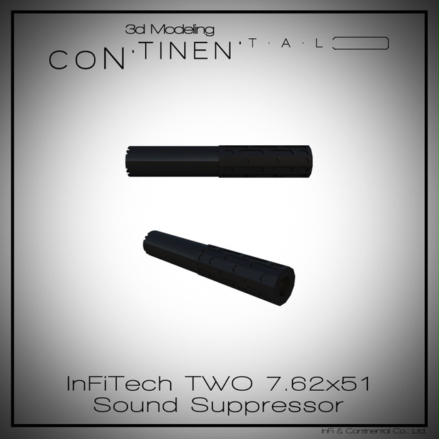 InFiTech TWO 7.62x51 Sound Suppressor - infi3 - BOOTH