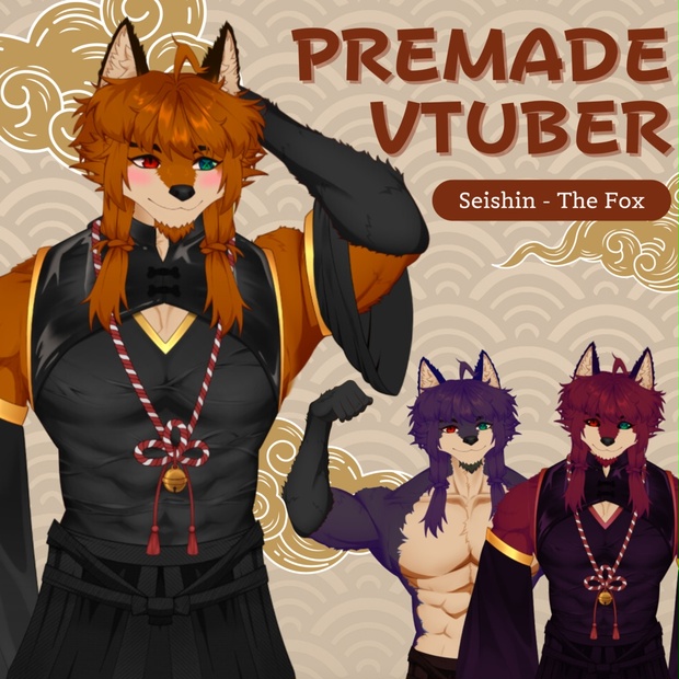 VTuber | Seishin, the fox | Customizable Live2d premade model for Vtube ...