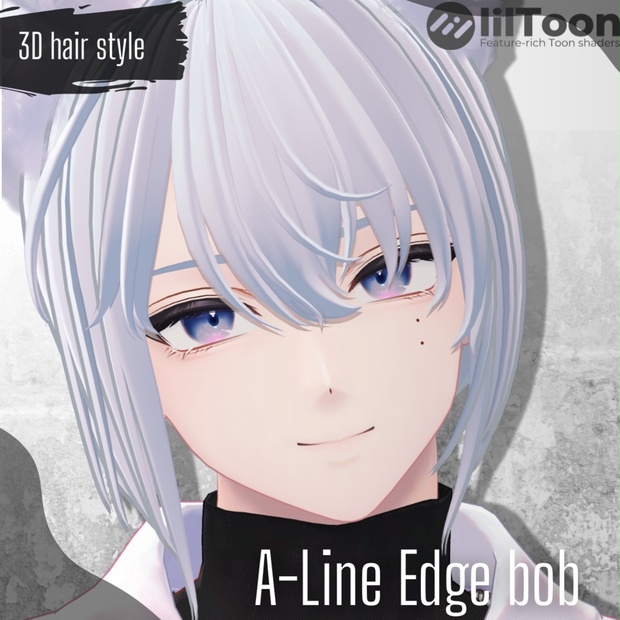 【VRchat】A-Line Edge bob【6アバター対応】 - MOD NOVA - BOOTH