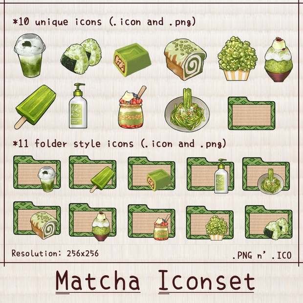 Matcha Iconset | Desktop/ Phone icons | Window, Android - Harnee Store ...