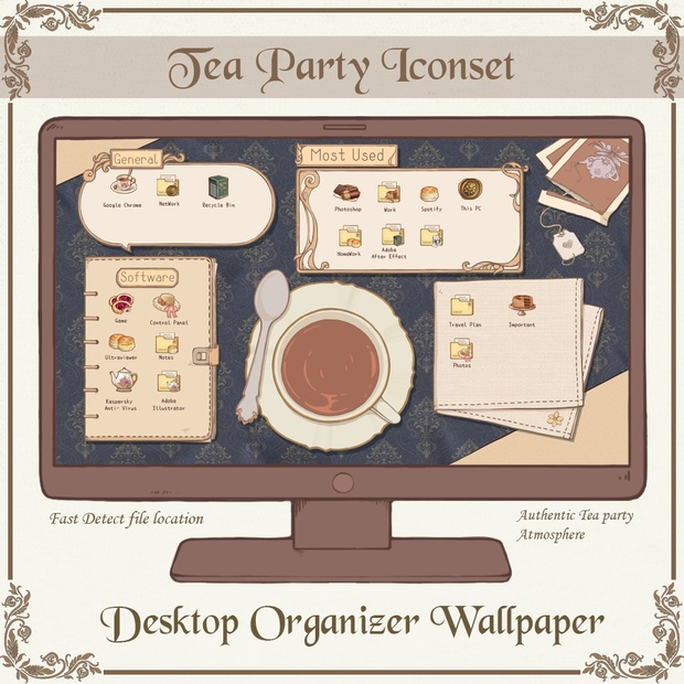 Tea Party Wallpaper - Harnee Store - BOOTH