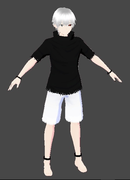 Kaneki Ken (金木研) Tokyo Ghoul model (hair, eye, costume, nails) presets ...