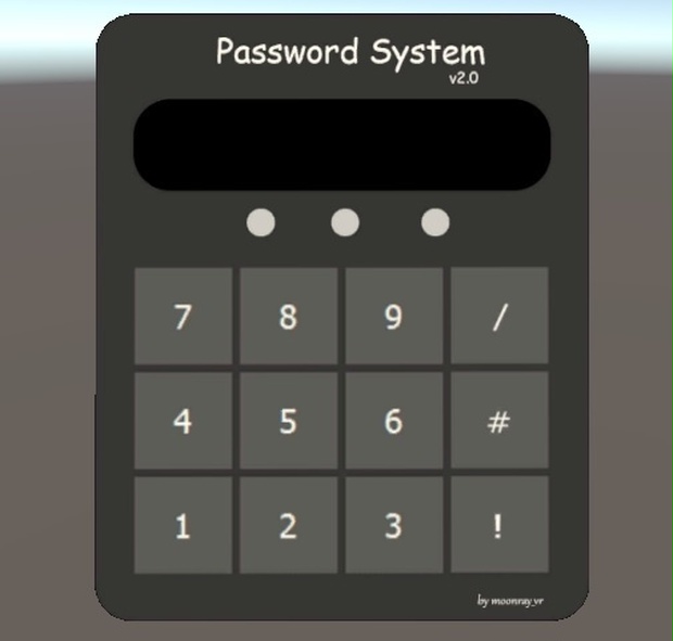 Password System for VRchat - Moonray_Store - BOOTH