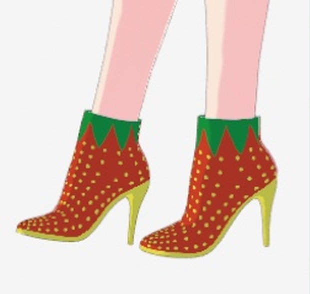 Strawberry Shoes 【VRoid】 - kintsugidoll - BOOTH