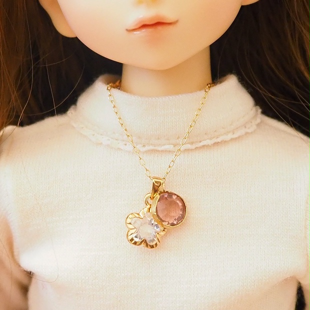 ドール用ネックレス フラワーモチーフ - poppy - BOOTH