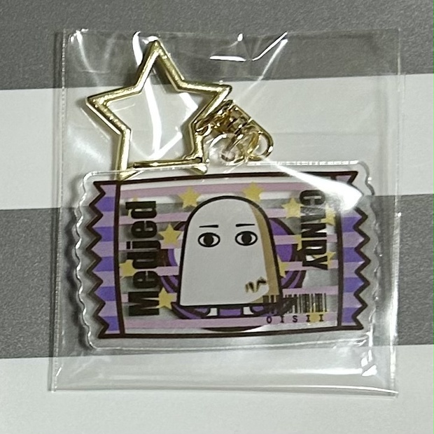 メジェドさんアメちゃんアクリルキーホルダー - 眉猫本舗 - BOOTH