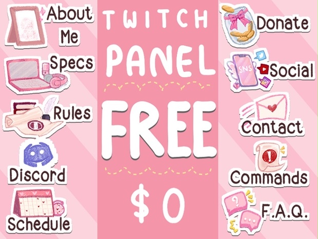 Twitch Panel for FREE - svnnydraw - BOOTH