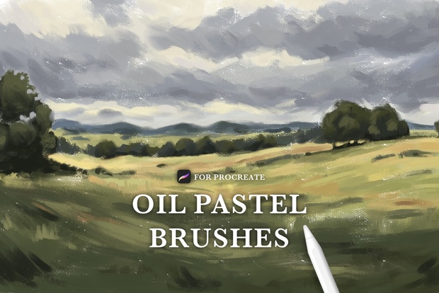 Procreate オイルパステルブラシ / 10種類 - 4580 - BOOTH
