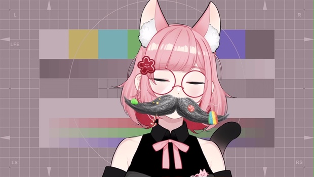 L2D小物-キャンディーヒゲ(Candy Moustache)無料版あり - 紅梅🏵Vtuber雜貨販售 - BOOTH