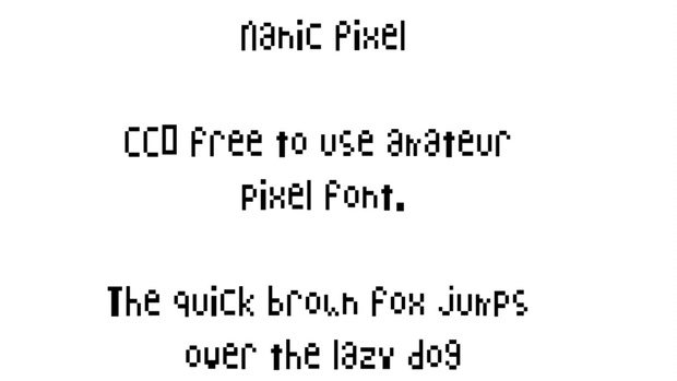 Manic Pixel Font (CC0) マニックピクセルフォント - samurai-dan - BOOTH