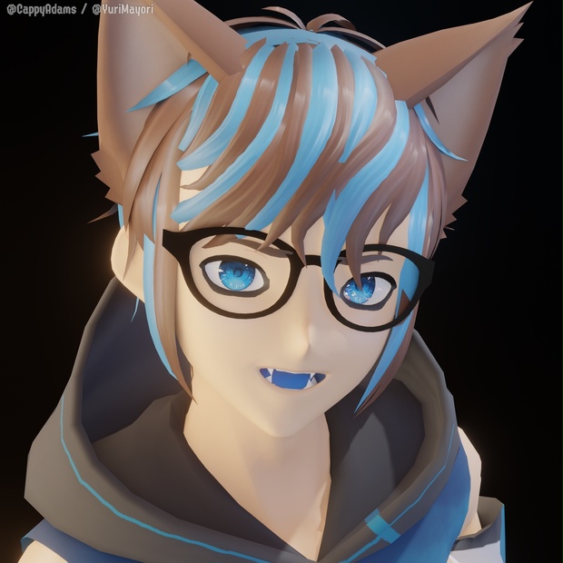 Arnas Atakiyo (CappyAdams'/YuriMayori's Vtuber model) // Blender Port ...