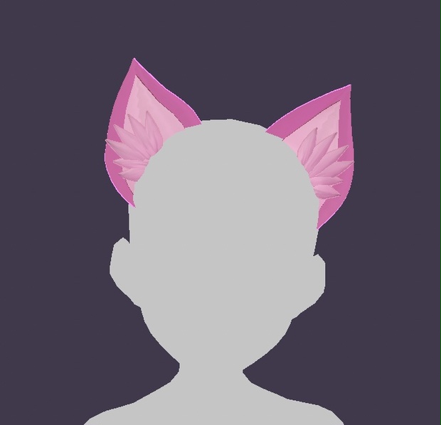 Vroid Pink Cat Ears Preset - Kitzoomer - BOOTH