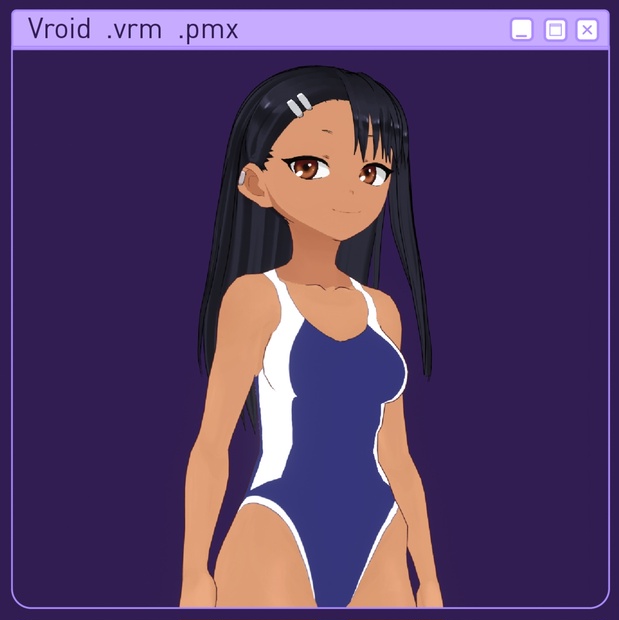Vroid 3d model Nagatoro Swimsuit .vrm .pmx - Kitzoomer - BOOTH