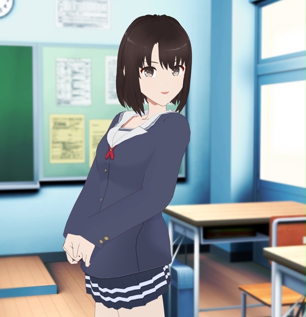 Megumi Kato - vrm pmx 3d model - Kitzoomer - BOOTH