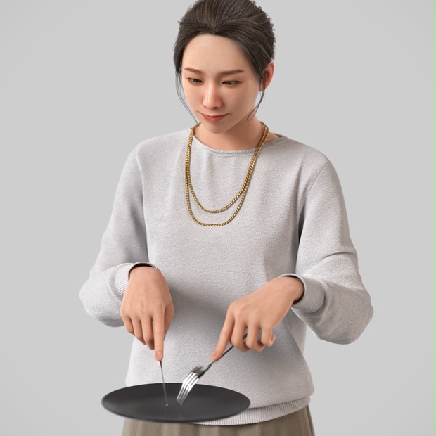 スマートカジュアル女性3Dモデルver.2 S-FK2【UE5 / Blender / Cinema4D】モジュラーキャラクターシリーズ - とむぬーく - BOOTH