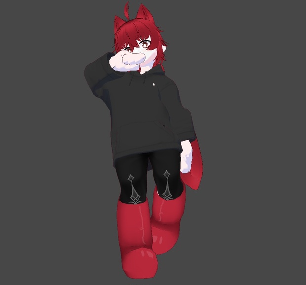 Wolfie [Pink] 3D Chibi Vtuber Model - astervrm - BOOTH