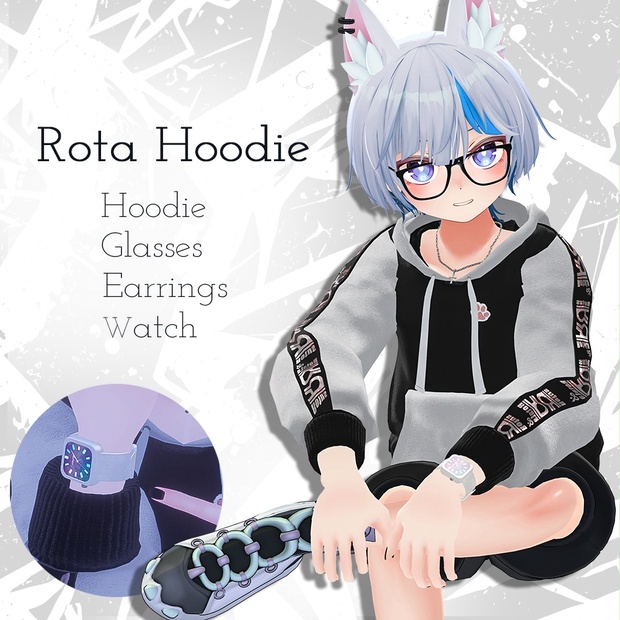 【HAOLAN専用衣装】Rota Hoodie（パーカー＋アクセサリーセット）眼鏡/時計/ネックレス/ピアス - Rotus＆RotaLa ...