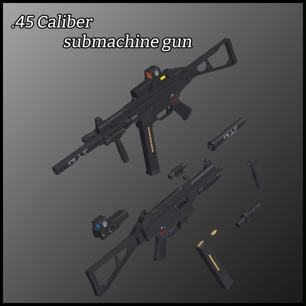 .45 Caliber submachine gun - hajimata雑貨店 - BOOTH