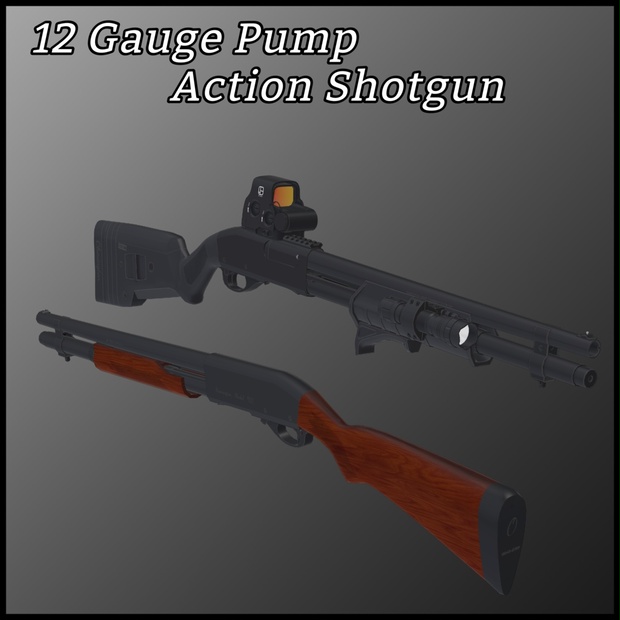 12 Gauge Pump Action Shotgun - hajimata雑貨店 - BOOTH