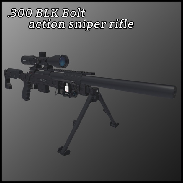 .300 BLK Bolt action sniper rifle - hajimata雑貨店 - BOOTH