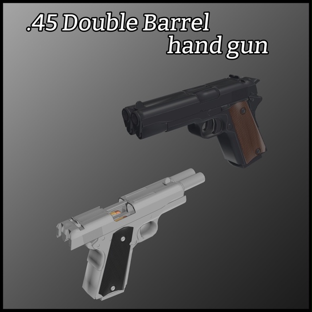 .45 Double Barrel hand gun - hajimata雑貨店 - BOOTH