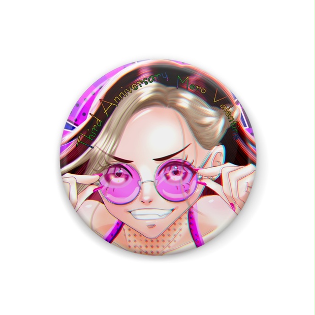 メロバレ3周年アニバーサリー缶バッチ - mero-valentine - BOOTH