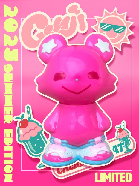 Genjiソフビ「あっちっちcherry Float」 Spiks Booth