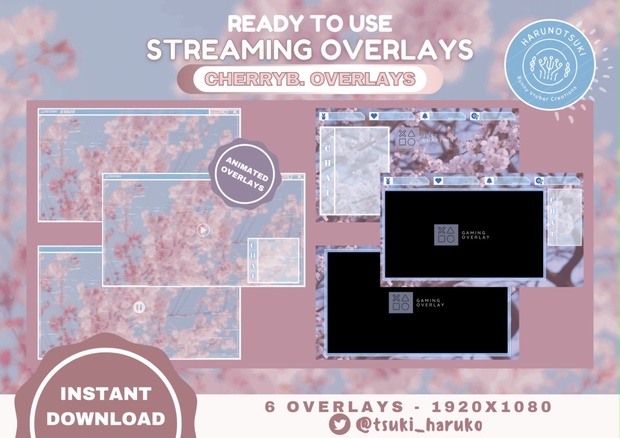 【CherryB. Overlays】|| Twitch Animated Overlays - RUKO | shop & comms ...