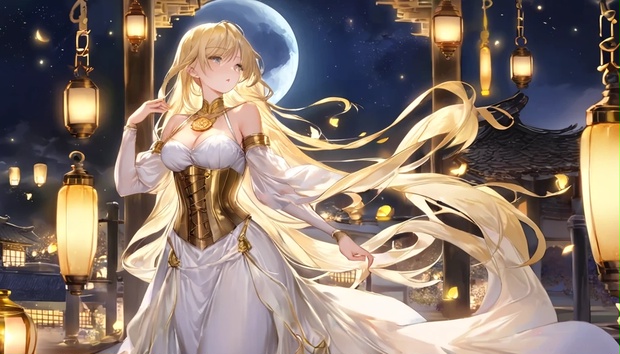 天秤座の女神：ランタンが浮かび舞う夜景 - 星座女神たちの幻想アトリエ - Celestial Dreams - BOOTH