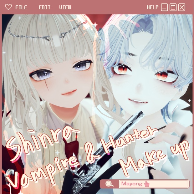 [Shinra(森羅)]Vampire&Hunter eye,face&body makeup texture - MEOW - BOOTH