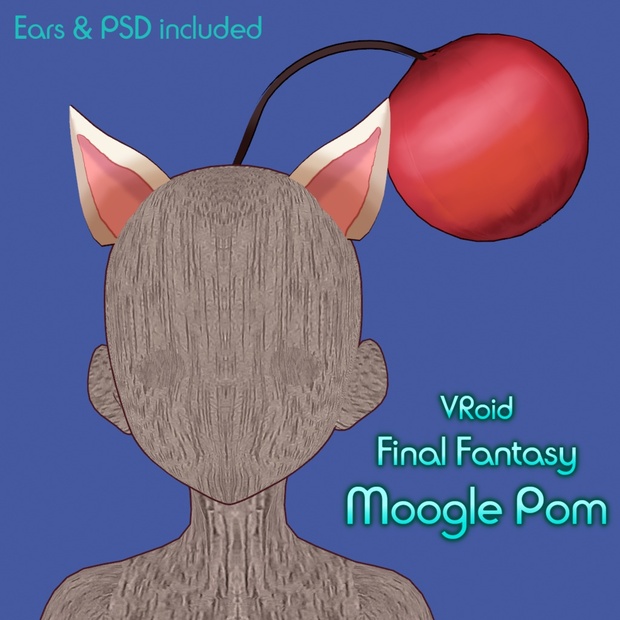 VRoid Final Fantasy Moogle Pom - MelodyCrystel's Carton - BOOTH