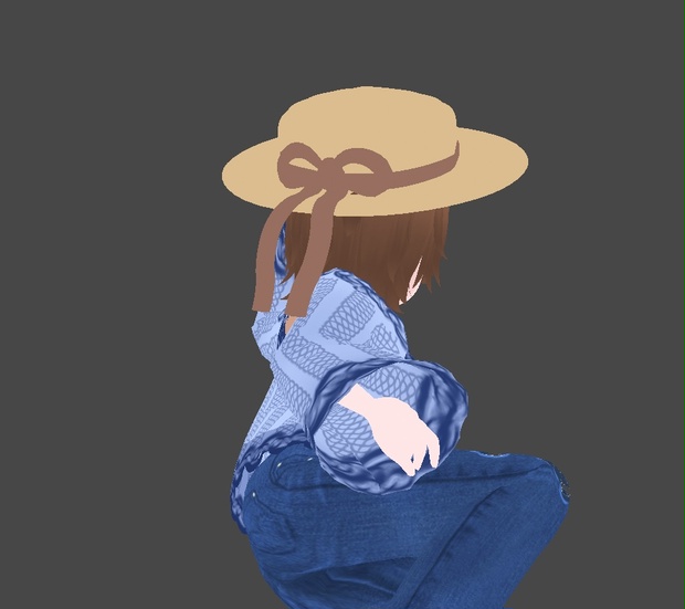 straw hat for vroid!! (free)11 - iixdine - BOOTH