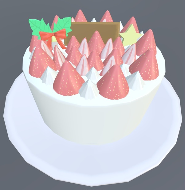 【VRChat】イチゴのホールケーキ 【3Dモデル】 - mint-0547 のショップ - BOOTH