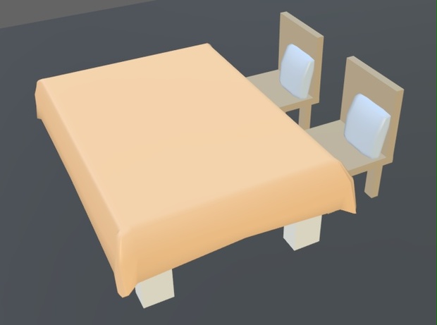 【VRChat】テーブル＆イス【3Dモデル】 - mint-0547 のショップ - BOOTH