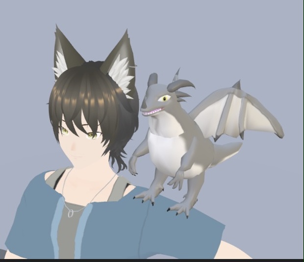【VRChat】ドラゴン（グレー）【3Dモデル】 - mint-0547 のショップ - BOOTH