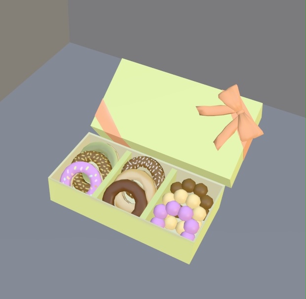 【VRChat】ドーナツのセット【3Dモデル】 - mint-0547 のショップ - BOOTH