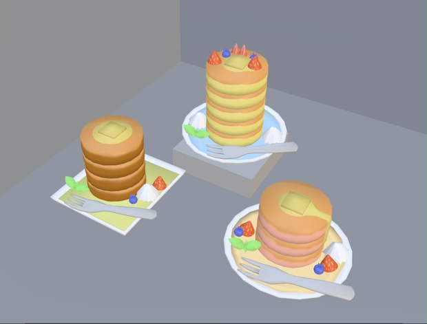 【VRChat】ホットケーキ【3Dモデル】 - mint-0547 のショップ - BOOTH