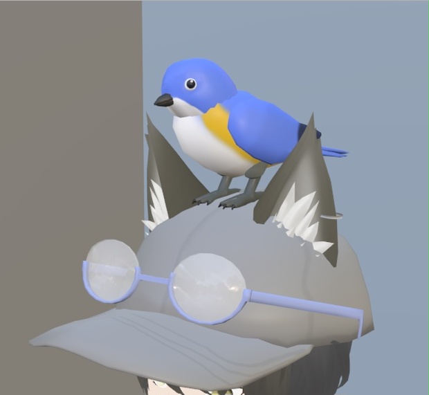 【VRChat】ルリビタキ【3Dモデル】 - mint-0547 のショップ - BOOTH