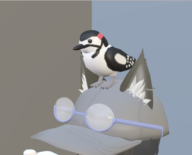 【VRChat】アカゲラ(キツツキ)【3Dモデル】_98_ - mint-0547 のショップ - BOOTH